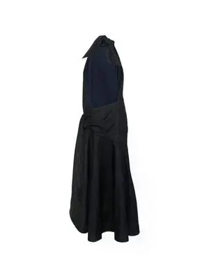 Zimmermann Halterneck Draped Dress - Blue