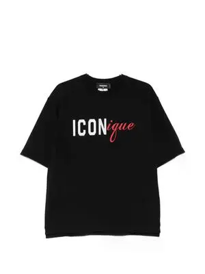 Dsquared2 Iconique-print T-shirt - Black