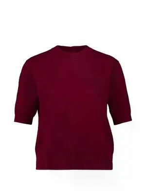 Altuzarra Otto Button-back Short-sleeve Sweater - Red