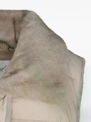 URBANCODE Faux-fur Collar Puffer Vest - Neutrals