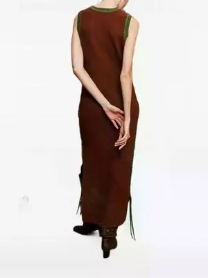 ALEMAIS Lasso Patchwork Knitted Maxi Dress