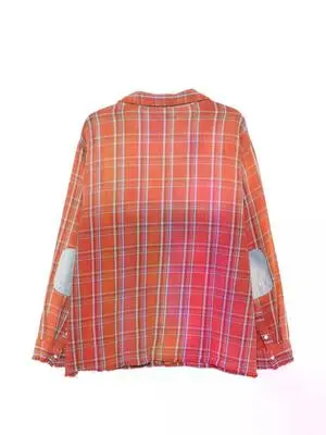 FOUND Plaid Pattern Panelled Shirt