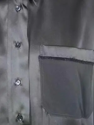 Brunello Cucinelli Monili-chain Silk Shirt