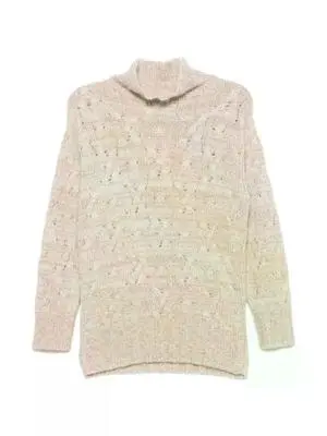 Fabiana Filippi Cable-knit Sequin-embellished Sweater