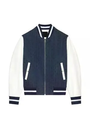Givenchy Monogram-pattern Varsity Jacket - Blue