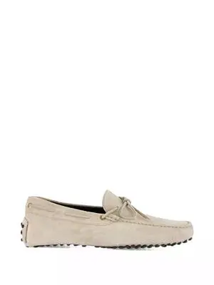 AURELIEN Softey Tie-detail Loafers - Grey