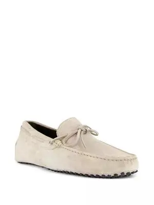 AURELIEN Softey Tie-detail Loafers - Grey
