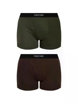 TOM FORD Logo-waistband Boxer Briefs - Brown