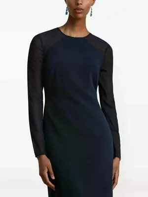 Ralph Lauren Maxi Georgette-trim Crepe Gown