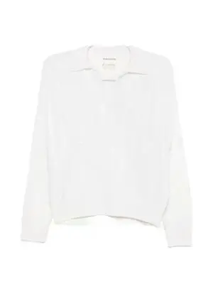 PUROTATTO Cable-knit Polo-collar Sweater - Neutrals