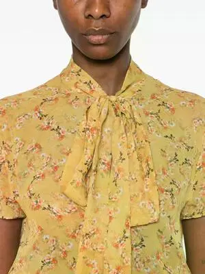 KRISTINA TI Floral-print Pussy-bow Blouse