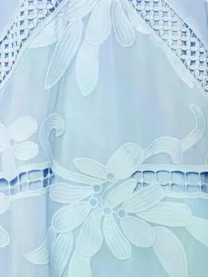 SELF-PORTRAIT Midi Guipure Lace Cold-shoulder Dress