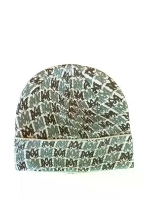 Amiri Ma Swirl Logo-pattern Beanie Hat - Neutrals