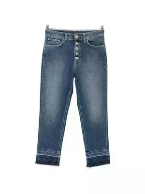 DONDUP Button-fly Frayed Jeans - Blue