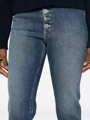 DONDUP Button-fly Frayed Jeans