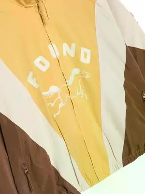 FOUND Embroidered Colour-block Windbreaker Jacket