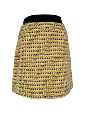 Maje Tweed Pattern Mini Skirt - Yellow