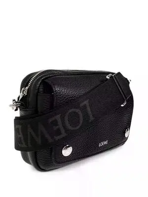 Loewe Small Pebble Leather Messenger Bag - Black