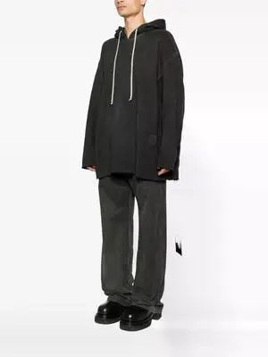 Rick Owens Drawstring Raw-cut Hoodie
