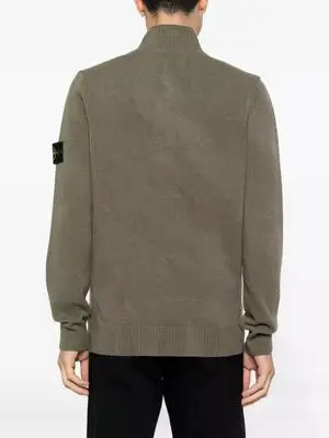 Stone Island Logo-patch Half-zip Sweater
