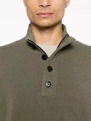Stone Island Logo-patch Half-zip Sweater