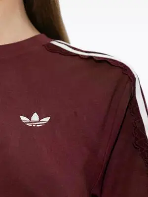 Adidas Lace-trim Side-stripe T-shirt