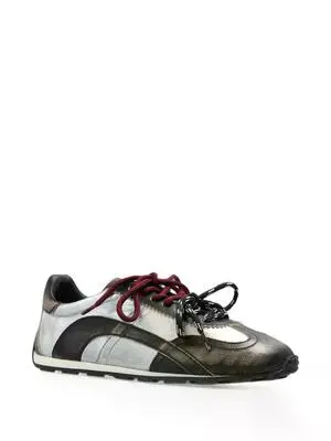 Dsquared2 Dc-642 Distressed Metallic Leather Sneakers