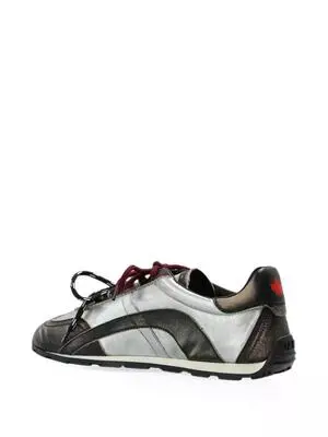 Dsquared2 Dc-642 Distressed Metallic Leather Sneakers