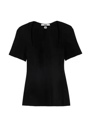 Maje Square-neck Ribbed Jumper