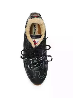 Dsquared2 Dc-642 Shearling-lined Leather Sneakers