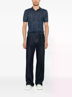 Etro Paisley-print Polo Shirt