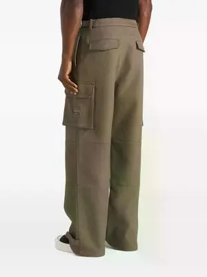 Manière De Voir Twill Signature Wide-leg Cargo Trousers