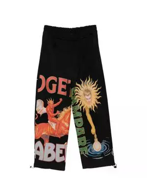 PDF Graphic-print Track Pants - Black