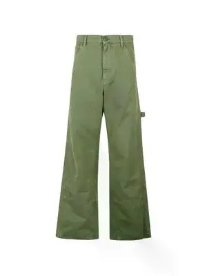 Marni Straight-leg Cotton Trousers - Green