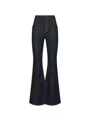 SELF-PORTRAIT Flared-bottom Seam-detail Jeans - Blue