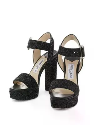 JIMMY CHOO Glitter Ankle-strap Sandals