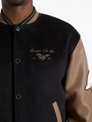 Manière De Voir Equestrian Wool-blend Varsity Jacket - Black