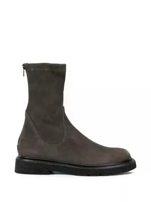 GUGLIELMO ROTTA Suede Zip-up Boots - Grey
