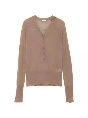 JOSEPH Fine-knit V-neck Cardigan - Neutrals