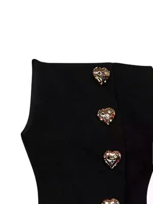 SELF-PORTRAIT Crystal-embellished Peplum Top