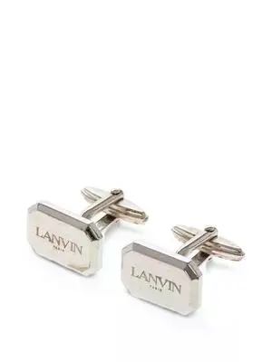 LANVIN Logo Label Cufflinks - Silver