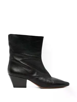 FORTE_FORTE Pointed-toe Ankle Boots - Black