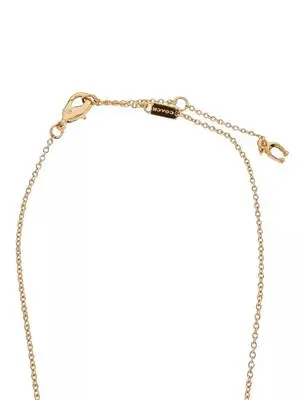 COACH Logo-pendant Pearl-detail Necklace