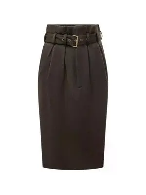 Etro Belted Midi Skirt - Brown