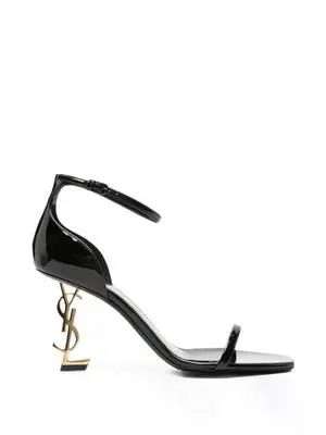 Saint Laurent Opyum Patent Leather Sandals - Black