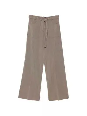 Seafarer Belted Wide-leg Trousers - Brown