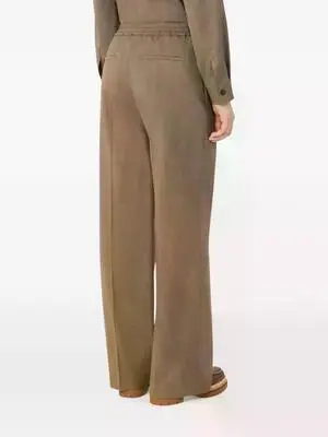 Max Mara Stretch Wool Batavia Trousers Marron Glac