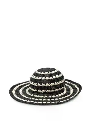 Prada Striped Crochet Sun Hat
