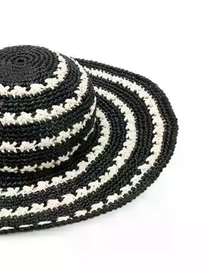 Prada Striped Crochet Sun Hat