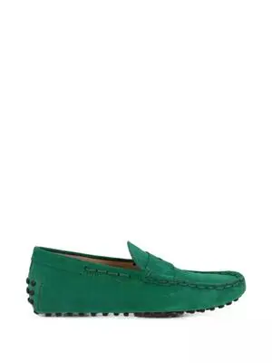 TOD'S Gommino Suede Loafers - Green
